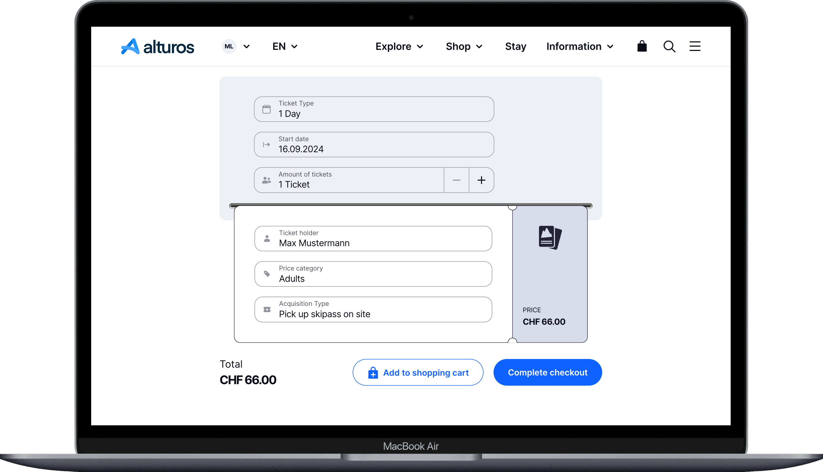 Destination OS Mountain Edition - Digital Skipass Sales by Alturos